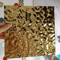 China Decorative Color Sheet Mirror Gold 302 304 304l Water Corrugated Stainless Steel Plate for sale