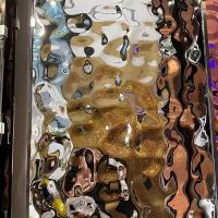 China Decorative Color Sheet Mirror Gold 302 304 304l Water Corrugated Stainless Steel Plate for sale