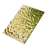 China Decorative Water Wave Bright Corrugated Plate Mirror Sliver Water Ripple Stainless Steel Sheets Ceiling Panels For Hotel for sale