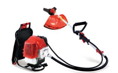 China Gasoline Two Stroke 52cc Backpack Brush Cutter 1.9HP Flexible Shaft for sale