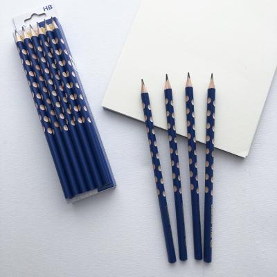 China Factory Price Graphite  Triangle 2B Bulk Wooden Black Drawing Pencil for sale