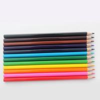 China Hot Selling 12pcs 7 Inch Soft Red Wood Colour Pencil Set 3mm Lead  Color Pencils for sale