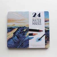 China Water-soluble 24Pcs Woodless Colored Pencils Sketch Arts for Adults for sale