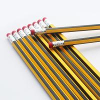 China Factory Price presharpen Hb Pencil 10pcs Wood 2hb Pencil with Red Eraser for sale
