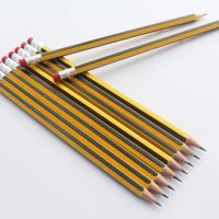China Factory Price presharpen Hb Pencil 10pcs Wood 2hb Pencil with Red Eraser for sale