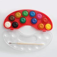 China 12 Color Art Painting B2c Wholesale 28mm Oval Watercolor Paint Set for sale