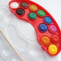 China 12 Color Art Painting B2c Wholesale 28mm Oval Watercolor Paint Set for sale