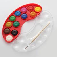 China 12 Color Art Painting B2c Wholesale 28mm Oval Watercolor Paint Set for sale
