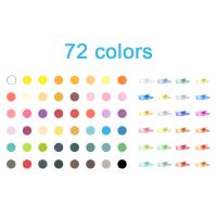 China Best Selling OEM Multi-color High Bright 72pcs Solid Pearlescent Watercolor Painting Set for Artist Kids for sale