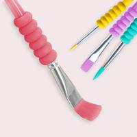 China Customized Multicolored 4 Different Tips OEM Nylon Hair Watercolor Acrylic Paint Brush for sale