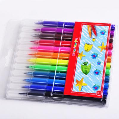 China B2C Kids Drawing Color Set 12pcs Wholesale Fibre Tip Watercolor Markers for sale