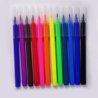 China B2C Kids Drawing Color Set 12pcs Wholesale Fibre Tip Watercolor Markers for sale