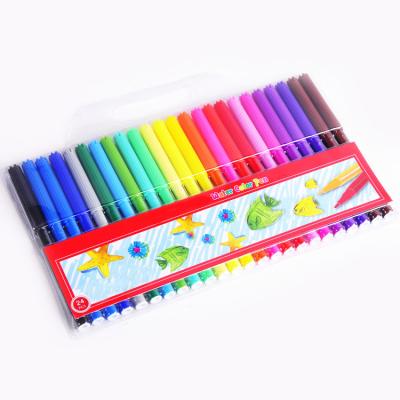 China Kids Painting Set 24pcs Fibre Tip Wholesale Watercolor Markers Set for sale