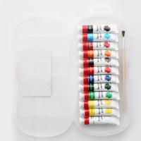 China Custom High Quality 12 Color Art Painting Gouache PP Box 12ml Tempera Paint for sale