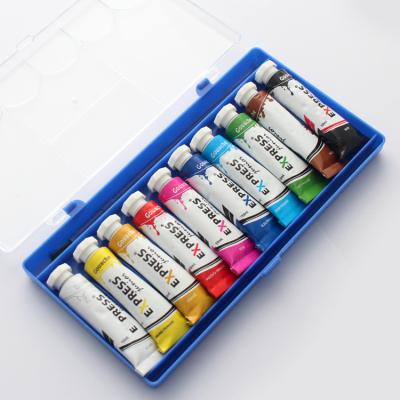 China Factory Direct Wholesale 10 Color Art Painting Plastic Box 10 ml Tempera Paint for sale