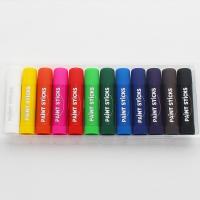 China 12 Colors Solid Tempera Paint Stick Washable Silky Crayons for Children for sale