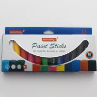 China 12 Colors Solid Tempera Paint Stick Washable Silky Crayons for Children for sale
