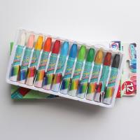 China Wholesale Fantastic Color Triangle Oil Pastel Set-12 Colors Plastic Packaging Kids Drawing Supplies for sale