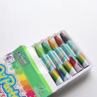 China Wholesale Fantastic Color Triangle Oil Pastel Set-12 Colors Plastic Packaging Kids Drawing Supplies for sale