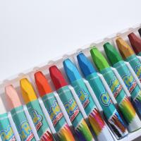 China Wholesale Fantastic Color Triangle Oil Pastel Set-12 Colors Plastic Packaging Kids Drawing Supplies for sale