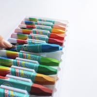 China Wholesale Fantastic Color Triangle Oil Pastel Set-12 Colors Plastic Packaging Kids Drawing Supplies for sale