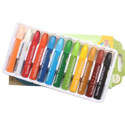 China 12 Colors Hexagonal Non-toxic Gallery Soft Paints Oil Pastel for Children for sale