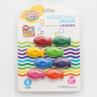 China Factory Price Creative 3D Shaped Animal Cartoon Wax Crayon for School and Office Lovely Stationery Gifts for sale