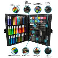 China Wholesale School Kids Stationery 86PCS Colorful Drawing Painting Art Set for sale