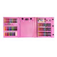 China Factory Price 208PCS Non-Toxic Kids Plastic Case Easel Kids Drawing Art Set for sale