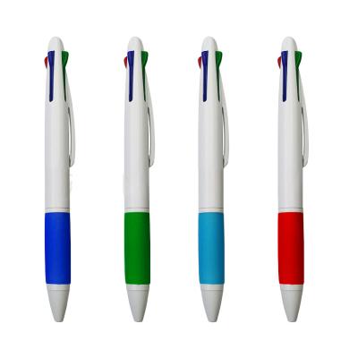 China Wholesale OEM Creative Stationary 4 in 1 Multicolor Pen Plastic Durable Ballpoint Pen for sale