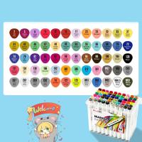 China 60 Colors Double-headed Rich Color Waterproof Pastel Markers Fine Colour Marker for sale