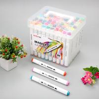 China 60 Colors Double-headed Rich Color Waterproof Pastel Markers Fine Colour Marker for sale