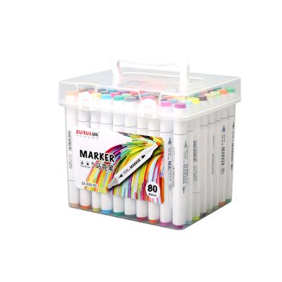 China 12 Colors Double-headed Non-toxic and Harmless Customize China Markers Highlighter Watercolor Marker for sale