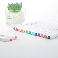 China 24 Colors Bright Color Oil Based Double Headed Markers Oem Children Marker for sale