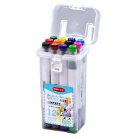 China 12colors Double Head Water-based Ink Washable Color Pen Art Markers Marker Pens With Colored Number for sale
