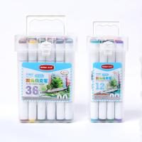 China 36 Colors Double Head Printing Color Number Oily Custom Markers Pen Marker Pen Permanent for sale