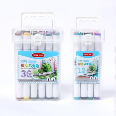 China 36 Colors Double Head Printing Color Number Oily Custom Markers Pen Marker Pen Permanent for sale