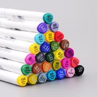 China 36 Colors Double Head Printing Color Number Oily Custom Markers Pen Marker Pen Permanent for sale