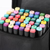 China Creative Stationery Wholesale OEM 60colors Sketch Pen Double-ended Triangle Marker Pen for Kids Art Painting for sale