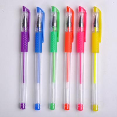China Eco-friendly Plastic Good Quality Wholesale 6 Colors Custom Gel Pen for sale