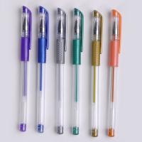China Wholesale High Quality Colourful Cheap Custom logo 0.6mm Gel Pen for sale