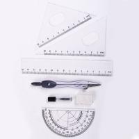 China Factory Direct Wholesale 7pcs School Math Geometry Box for sale