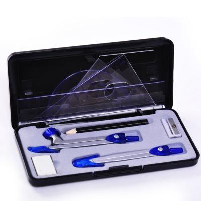 China Whosale Cheap School Stationery Student 9pcs Geometry Box Mathematics Set for sale