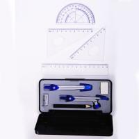 China Whosale Cheap School Stationery Student 9pcs Geometry Box Mathematics Set for sale