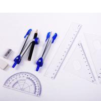 China Whosale Cheap School Stationery Student 9pcs Geometry Box Mathematics Set for sale