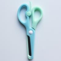 China Double Color Design ABS Stainless Steel Safety Craft Scissors for Kids for sale