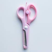 China Double Color Design ABS Stainless Steel Safety Craft Scissors for Kids for sale