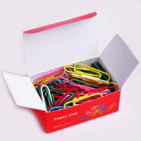 China Factory Price 100pcs 33mm Colorful Plastic Coated Paper Clips for sale