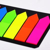 China Neon Page Markers Colored Index Tabs Different Shapes PET Fluorescent Note Pad for sale