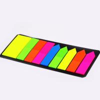 China Neon Page Markers Colored Index Tabs Different Shapes PET Fluorescent Note Pad for sale